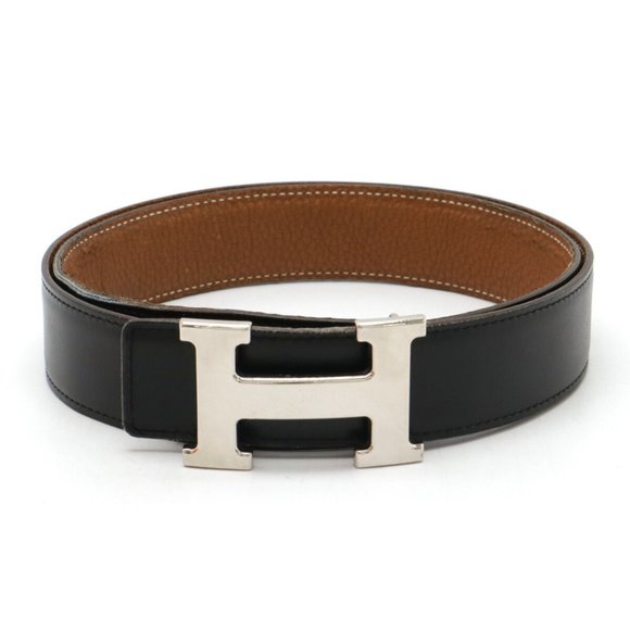 Hermes | Accessories | Hermes Hermes H Belt Reversible Leather Black ...